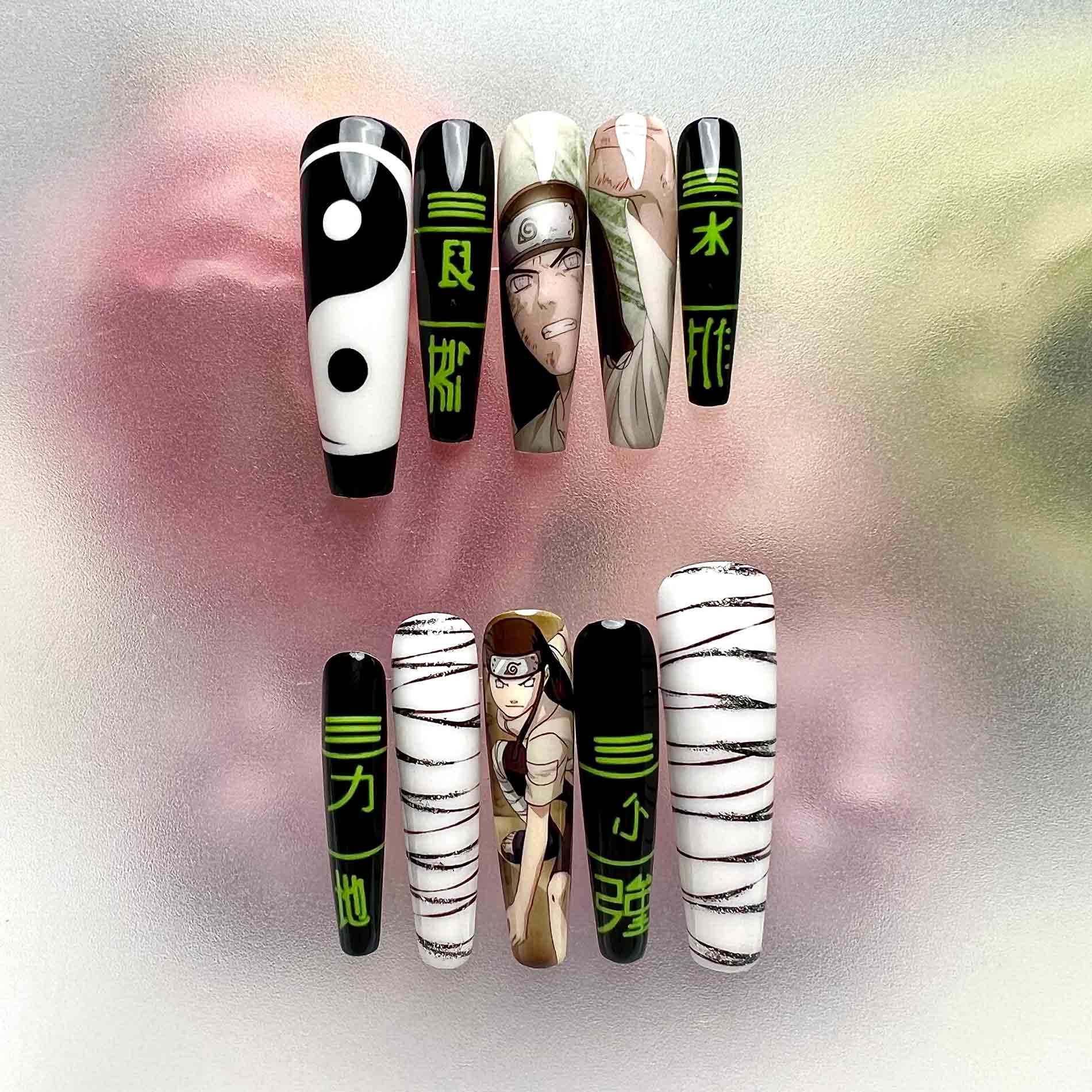 Neji Fighting Brilliance – SugarNailArt.com